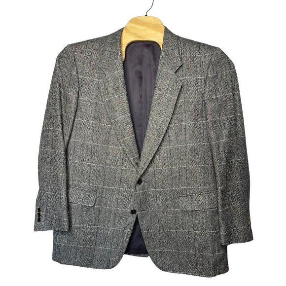 Bruce Hunt | Suits & Blazers | Vintage Bruce Hunt 46r Grey Silk Wool ...